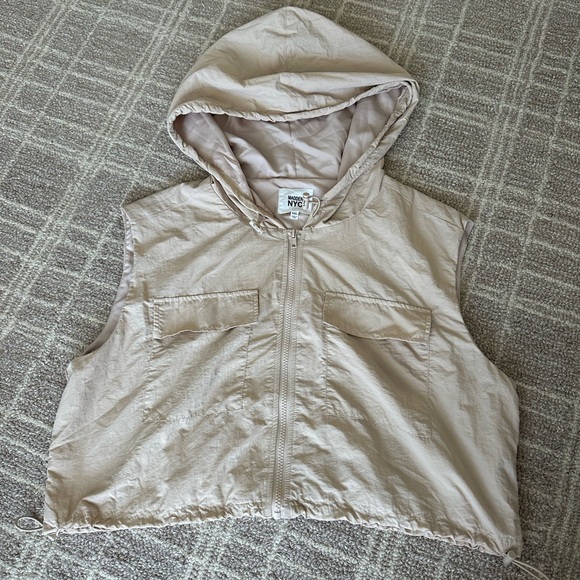 Steve Madden | Jackets & Coats | Steve Madden Light Tan Hooded Vest ...